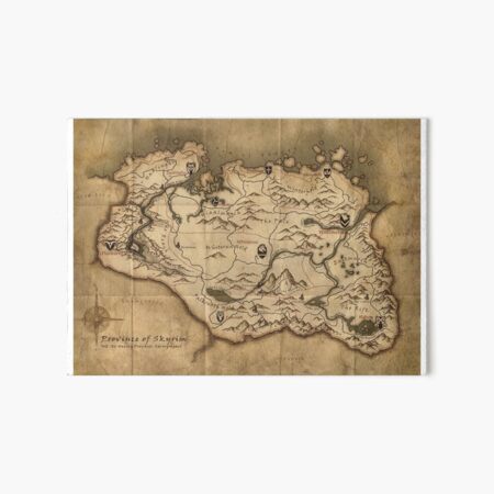 "Elder Scrolls Skyrim Map" Art Board Print for Sale by VirtuosoSpyder ...