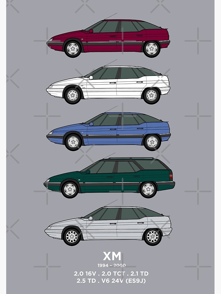 "Citron XM S2 classic car collection" Poster by RJWautographics | Redbubble