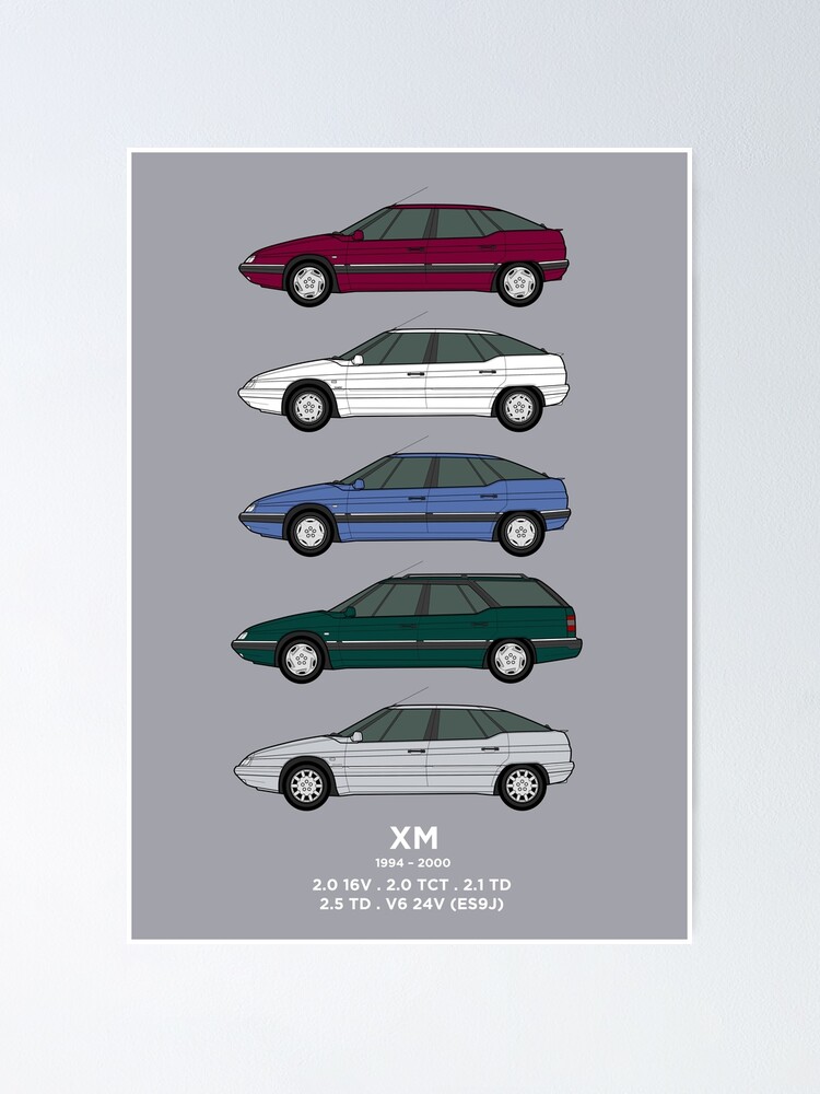 "Citron XM S2 classic car collection" Poster by RJWautographics | Redbubble