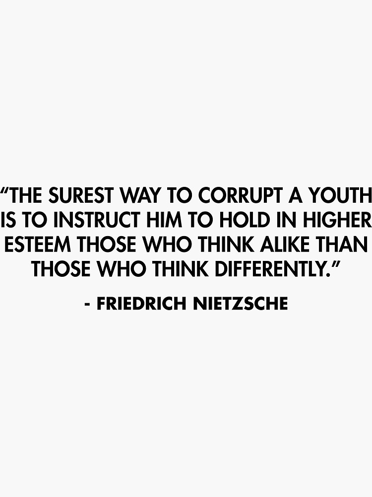 Pegatina «"La forma más segura de corromper a un joven es instruirlo ...