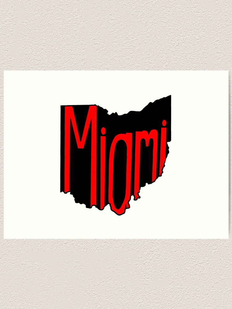 "Miami University: Ohio Sticker" Art Print by alexnoellejones | Redbubble