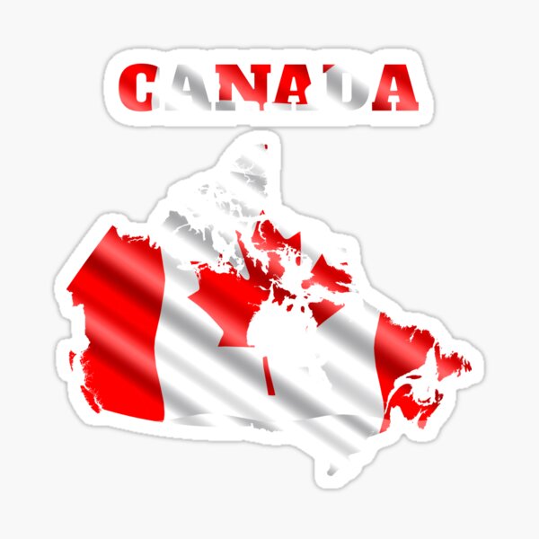 "Canada Map Flag" Sticker by marosharaf | Redbubble
