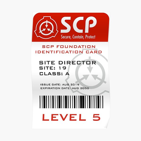 "SCP Foundation Site Director Badge " Poster by opalskystudio | Redbubble