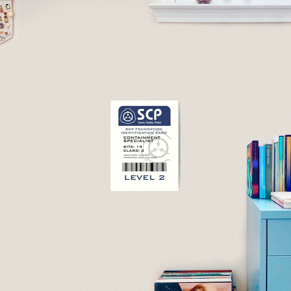 "SCP Foundation Containment Specialist Badge " Art Print by ...