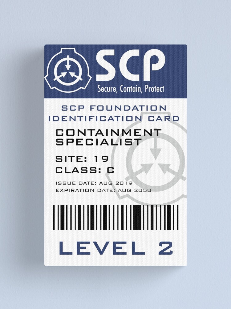 "SCP Foundation Containment Specialist Badge " Canvas Print by ...