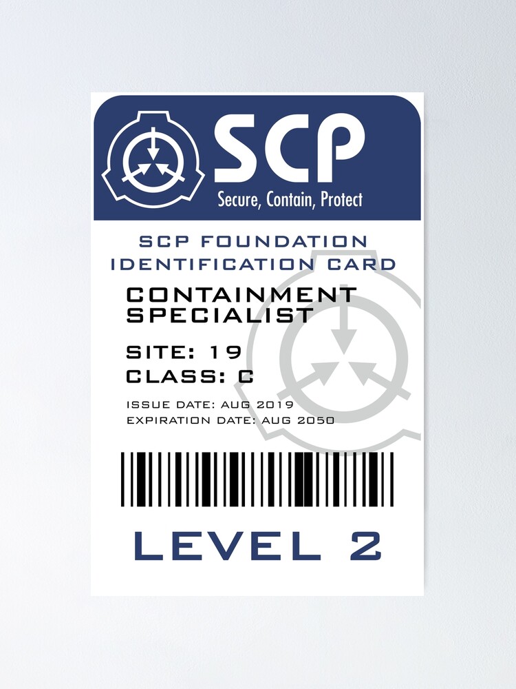 "SCP Foundation Containment Specialist Badge " Poster by opalskystudio ...