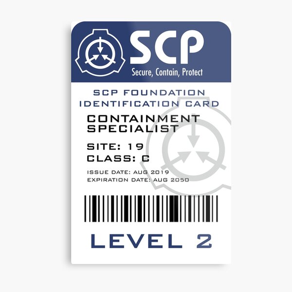 "SCP Foundation Containment Specialist Badge " Metal Print by ...