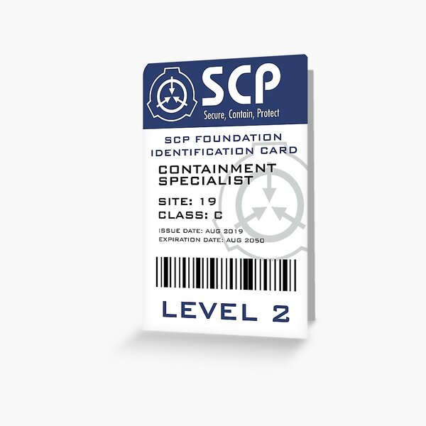 "SCP Foundation Containment Specialist Badge " Greeting Card for Sale ...