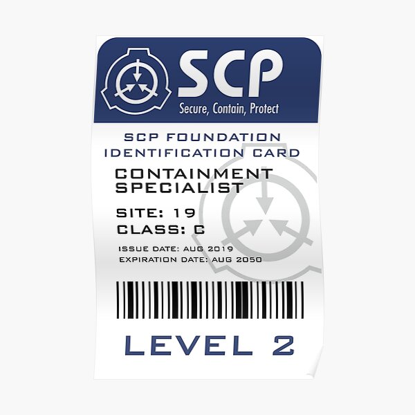 "SCP Foundation Containment Specialist Badge " Poster by opalskystudio ...
