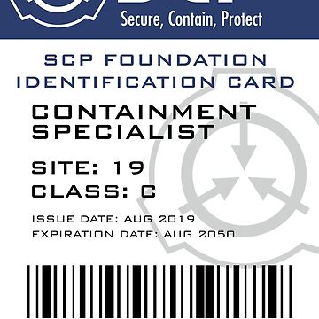 "SCP Foundation Containment Specialist Badge " Pin for Sale by ...