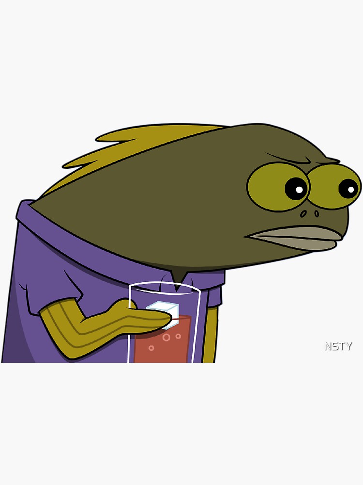"Spongebob Squarepants confused fish long neck" Sticker by NSTY | Redbubble