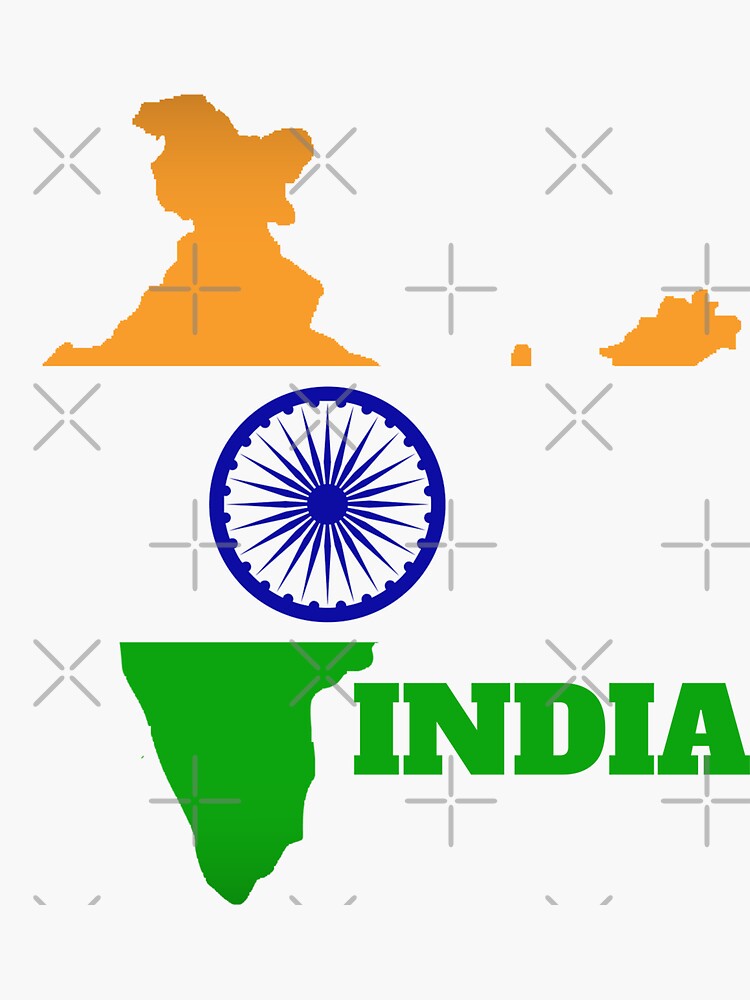 "India map, Indian " Sticker for Sale by marosharaf | Redbubble