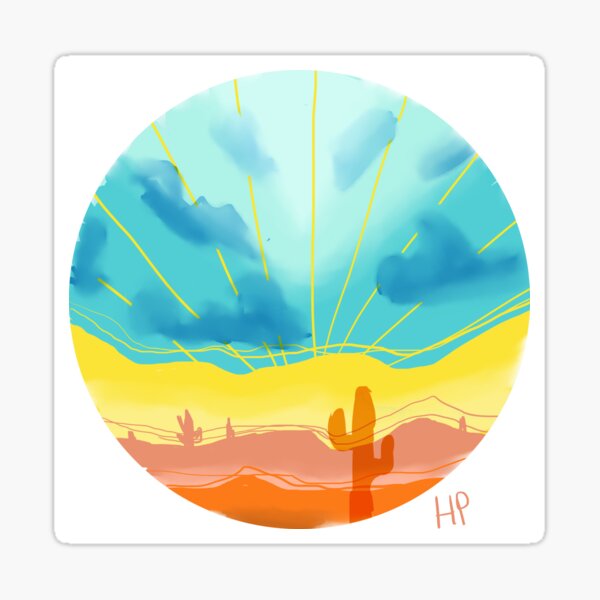 "summer desert" Sticker for Sale by hpinkala | Redbubble