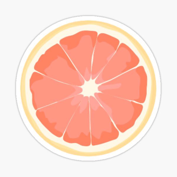 "Mini Grapefruit Slice" Sticker by SaraPrints | Redbubble