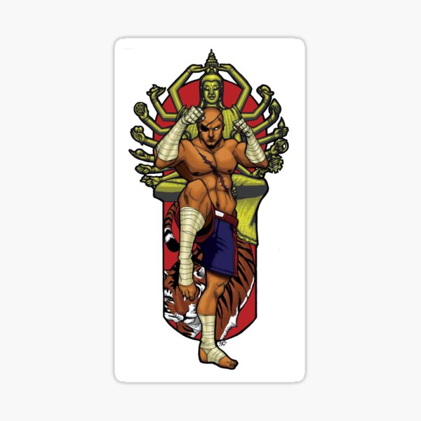 "Sagat" Sticker for Sale by InvisigothXVI | Redbubble