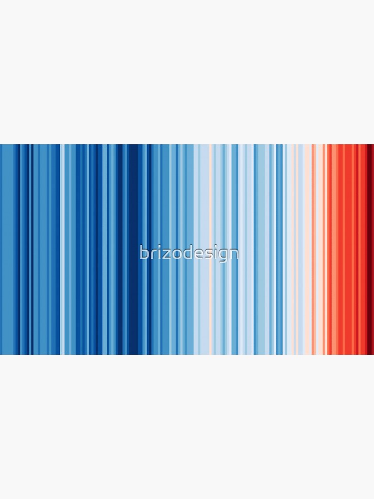 "Climate Change & Global Warming Temperature Stripes" Sticker by ...