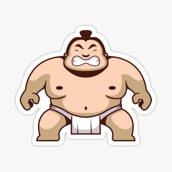 "Sumo Sticker" Sticker by folfol | Redbubble