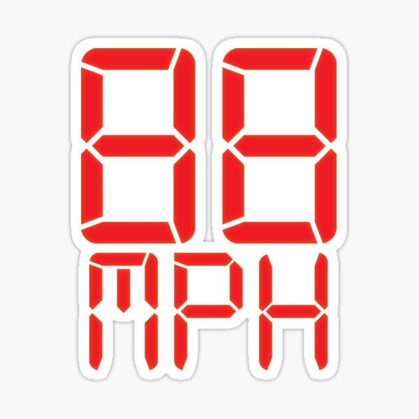 "88 MPH" Sticker by simonbreeze | Redbubble