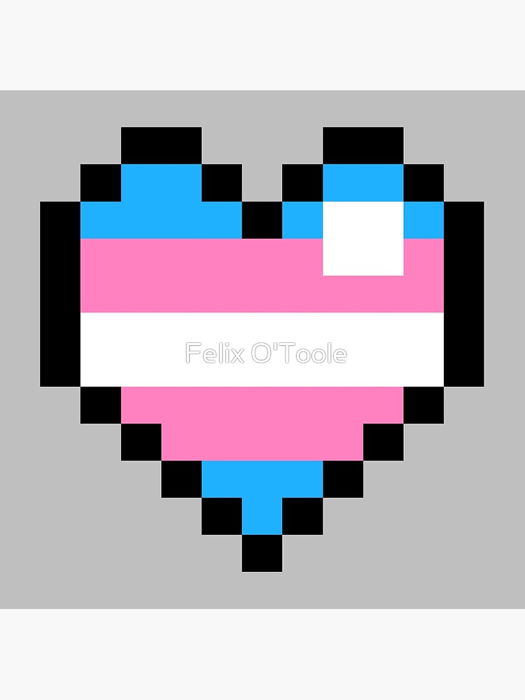 "PIXEL HEART (TRANS FLAG COLOURS)" Poster by Lucy-Lucifer25 | Redbubble