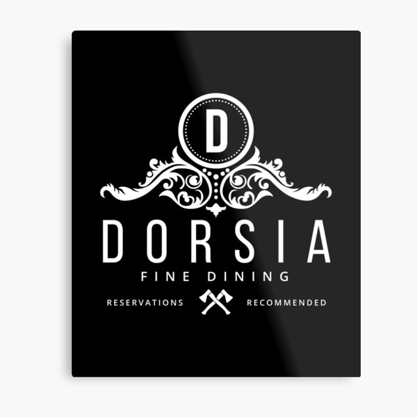 Lámina metálica «El logo de Dorsia Fine Dining Restaurant está ...