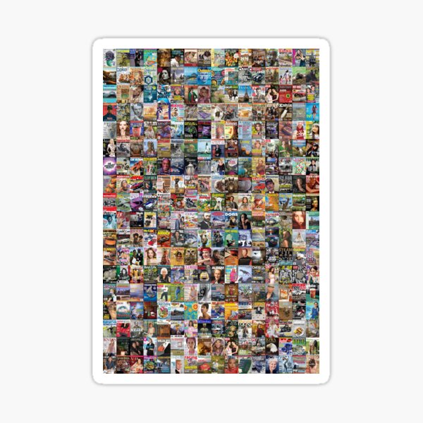 "Magazines" Sticker for Sale by Montage-Madness | Redbubble