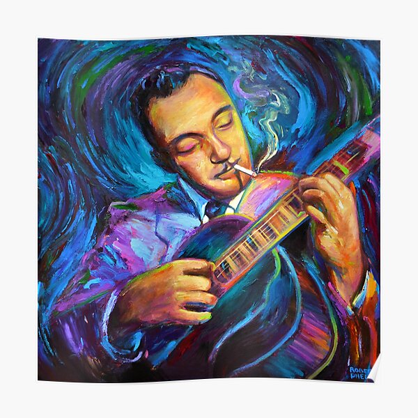 "Django Reinhardt Gypsy Jazz Guitarist by Robert Phelps" Poster for ...