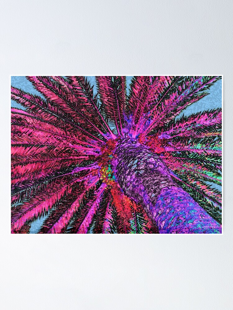 "Psychedelic Palm Tree Pop Art" Poster by oknoki | Redbubble