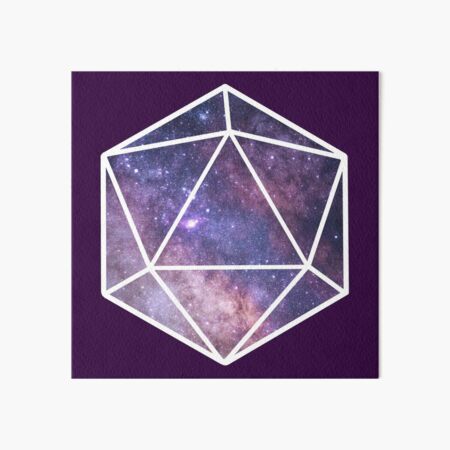 "Cosmic D20" Art Board Print by lareinaraygin | Redbubble