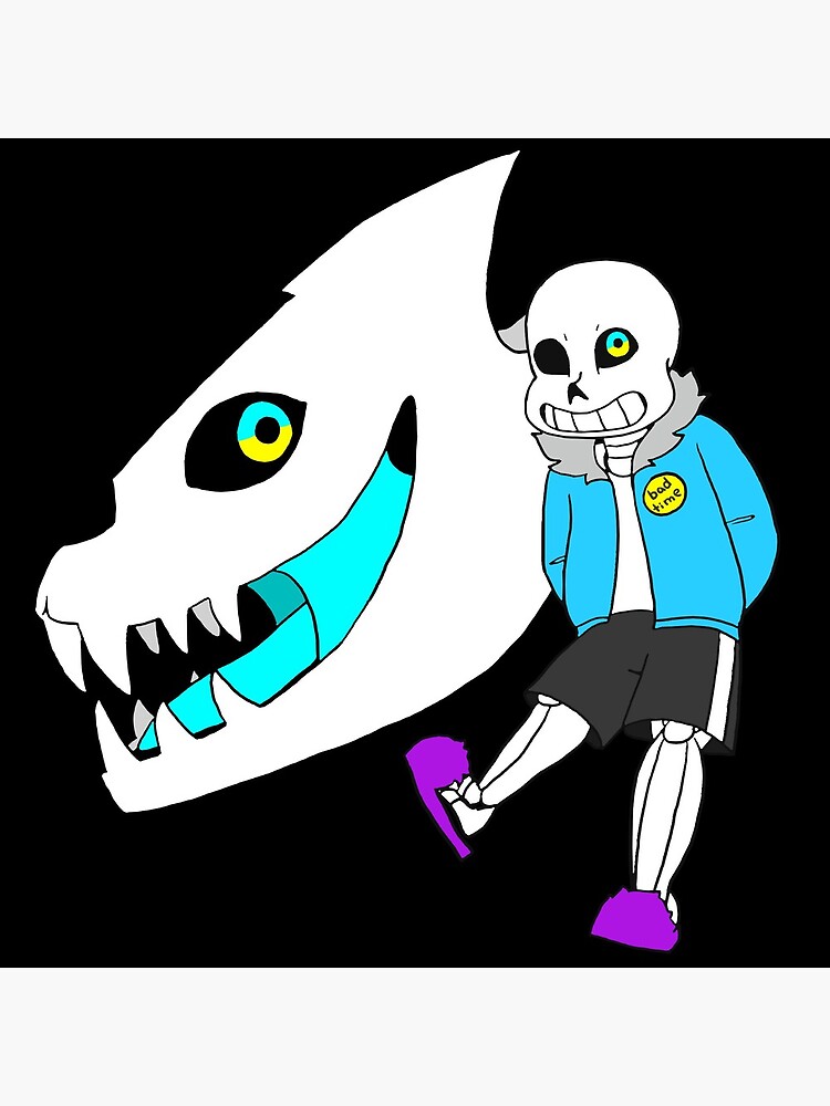"Bad Time ParityTale Sans with Gaster Blaster" Art Print by Moonrose95 ...