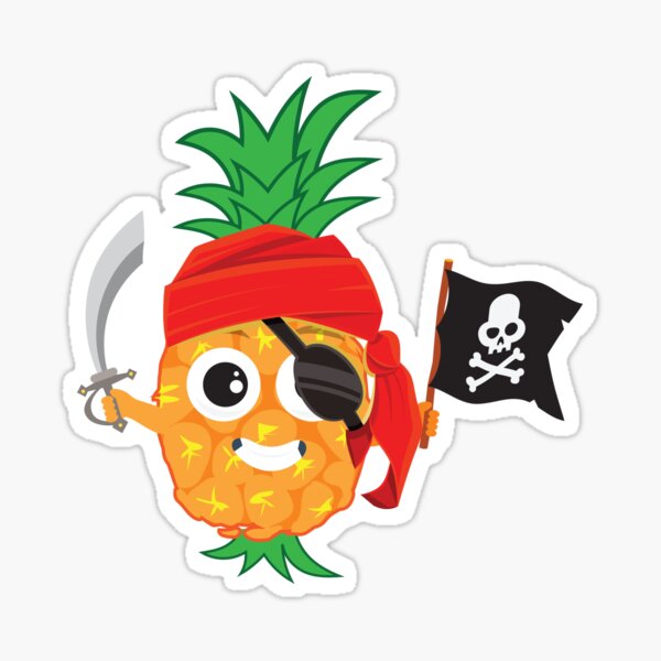 "Kids Pineapple Pirate design Cool Kids Pirate Pineapple Gift Tee ...