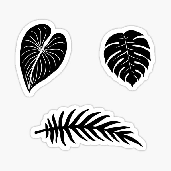"Tropical Contrast" Sticker for Sale by inkdaydreams | Redbubble