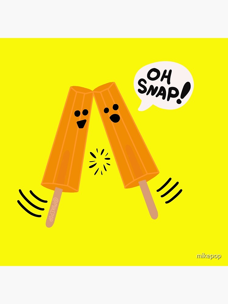 "Oh Snap! (Popsicles Split Up)" Poster by mikepop | Redbubble