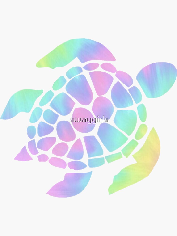 "ombre pastel turtle" Sticker for Sale by swaygirls | Redbubble