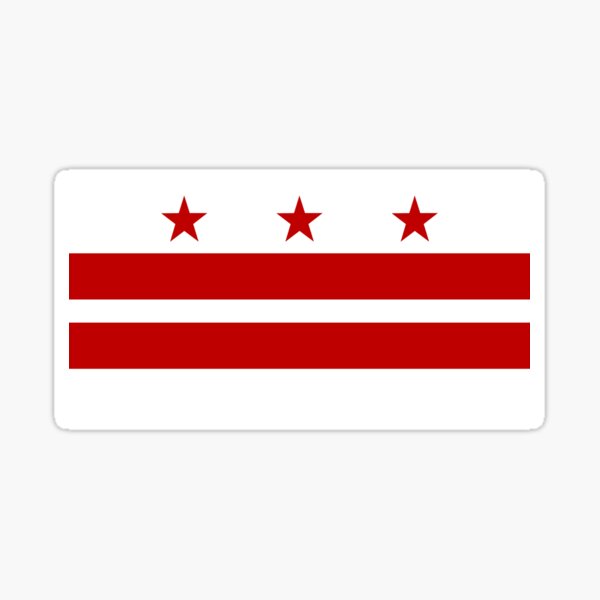 "DC Flag" Sticker for Sale by HappyBunny5 | Redbubble