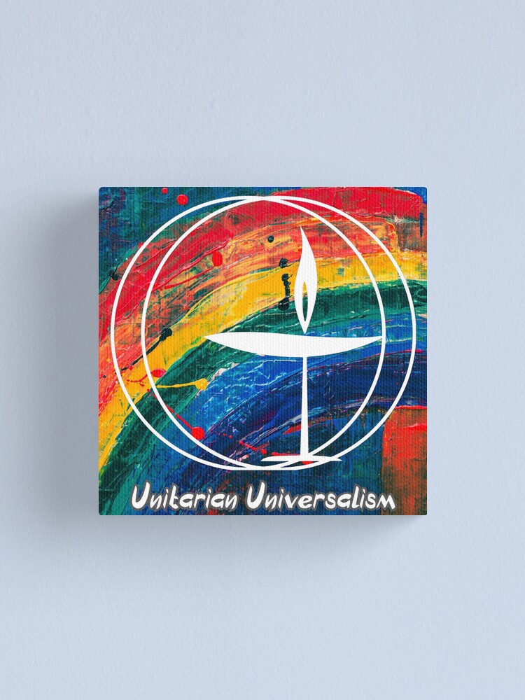 "UU Flaming Chalice on Rainbow Canvas" Canvas Print for Sale by gwinna ...