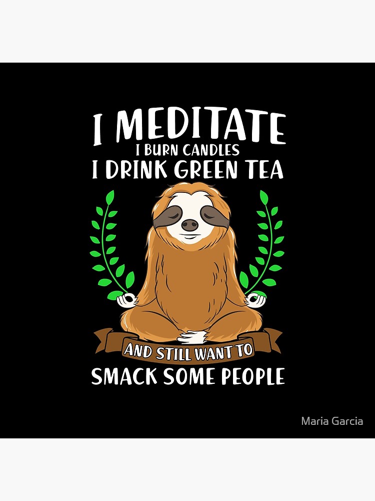 "Funny Stress Zen Sloth Namaste Slothfulness" Floor Pillow for Sale by ...