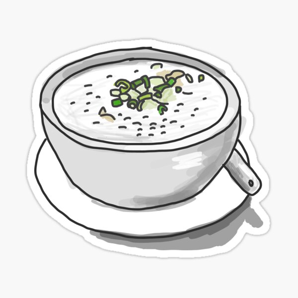 "Congee" Sticker for Sale by kelseyyin | Redbubble