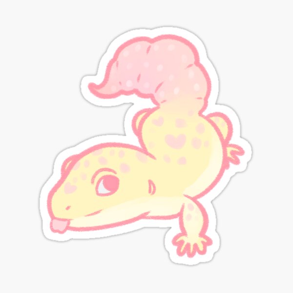 "Chibi Leopard Gecko" Sticker for Sale by starrypaige | Redbubble