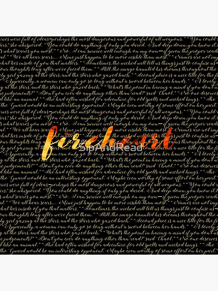 "Fireheart quoted design" Poster for Sale by SipAndRead | Redbubble