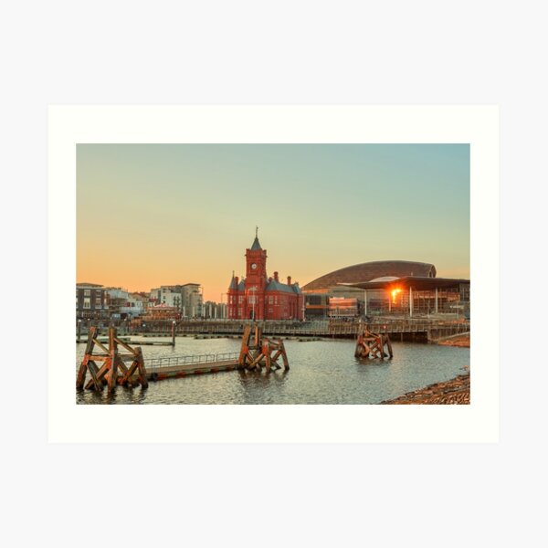 "Sunset over Cardiff Bay" Art Print for Sale by MaclarenPhoto | Redbubble