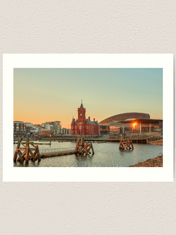 "Sunset over Cardiff Bay" Art Print for Sale by MaclarenPhoto | Redbubble