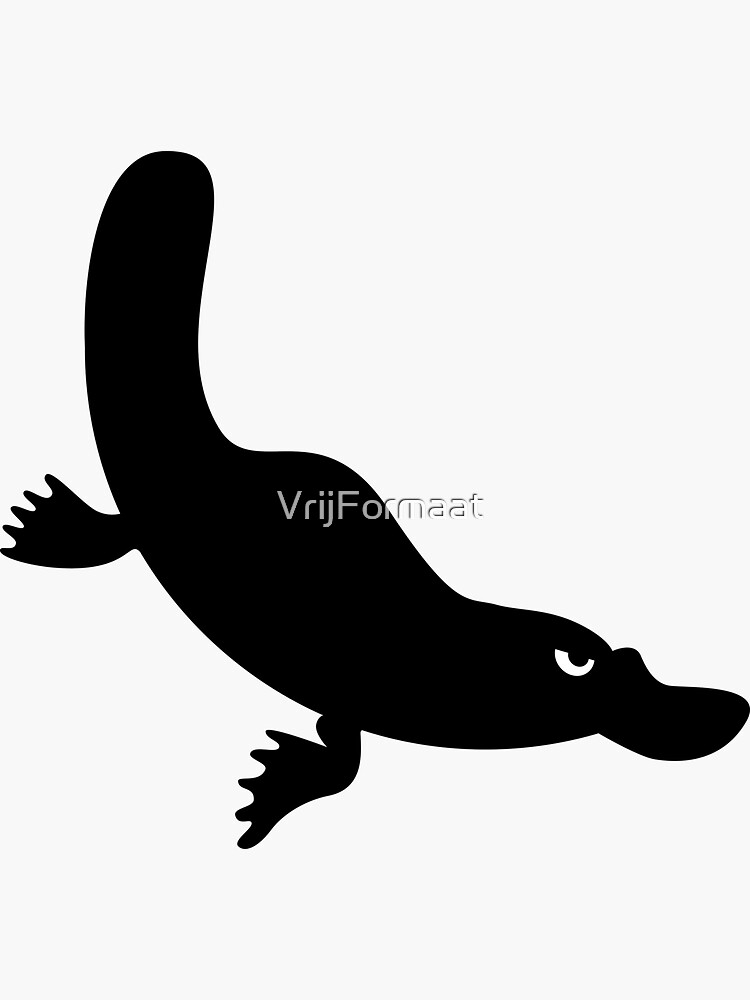 "Angry Animals - Platypus" Sticker by VrijFormaat | Redbubble