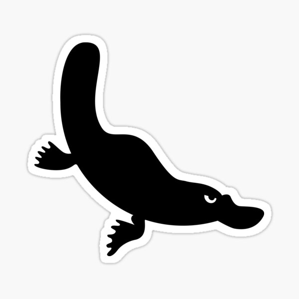 "Angry Animals - Platypus" Sticker by VrijFormaat | Redbubble