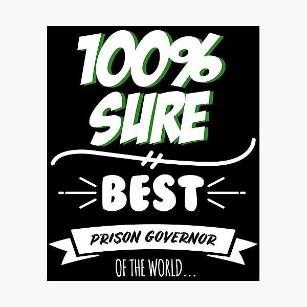 "Prison Governor Funny Slogan Hobby Work Worker Job Fun Saying Gift ...