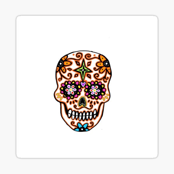 "la calavera" Sticker for Sale by quitecurly | Redbubble