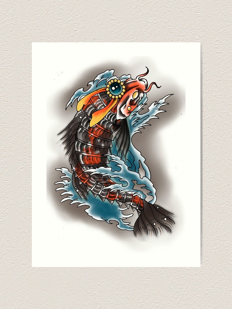 "Samurai Koi" Art Print for Sale by everchangingINK | Redbubble