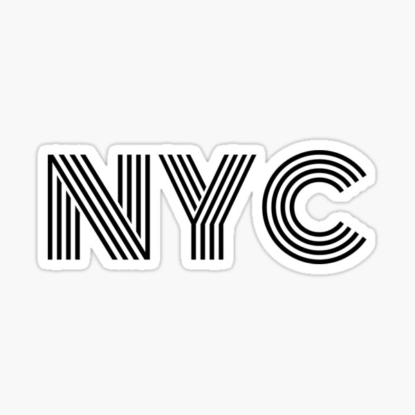 "NYC logo" Sticker by Objectbarns | Redbubble