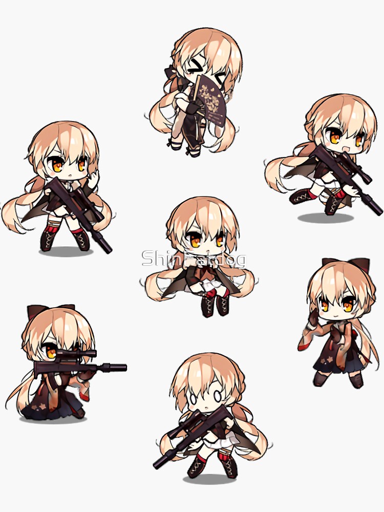 "Girls Frontline OTs-14 Groza Chibi Sticker set" Sticker for Sale by ...