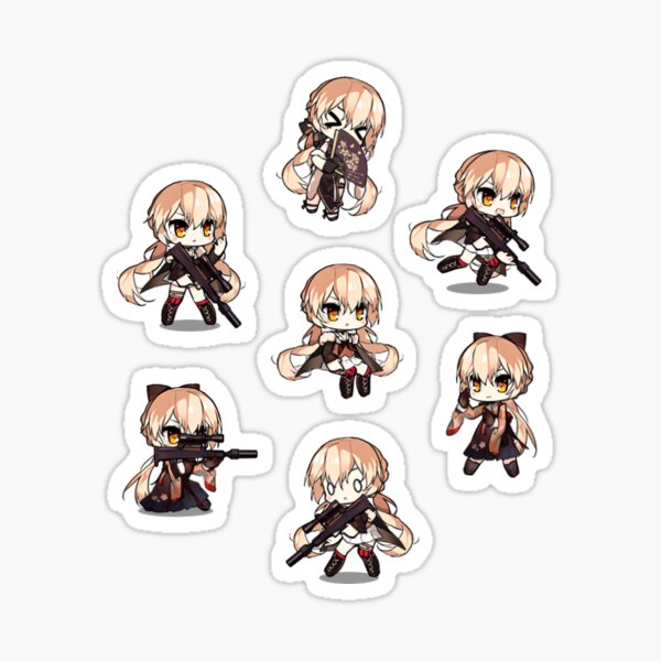 "Girls Frontline OTs-14 Groza Chibi Sticker set" Sticker for Sale by ...