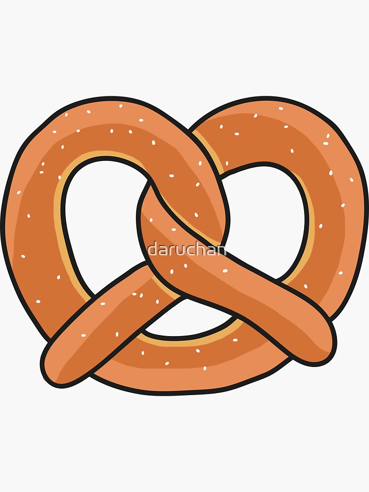 "Pretzel" Sticker for Sale by daruchan | Redbubble